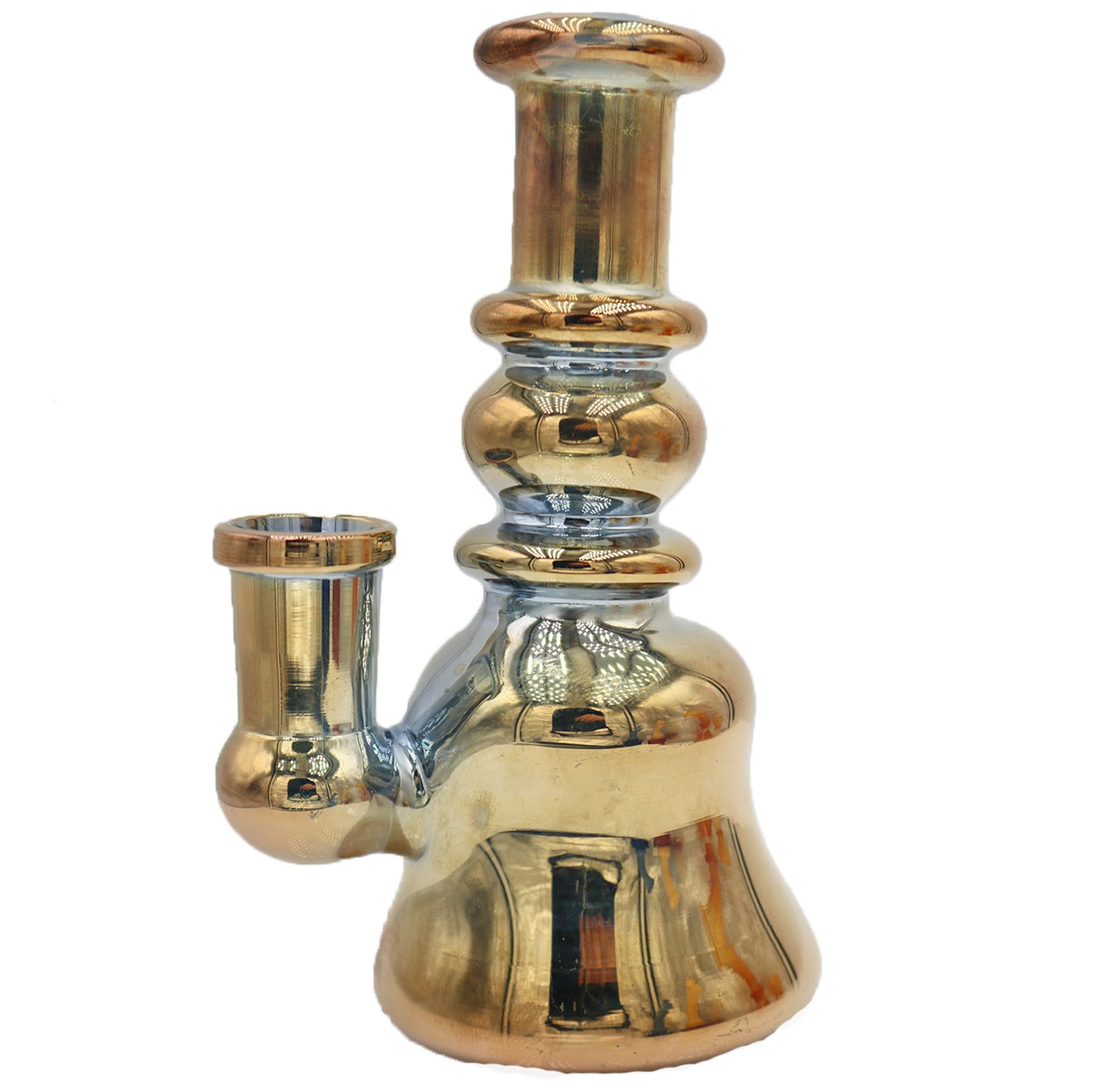 5” Metallic Gold Beaker Glass Bong - TheDeliveryCo