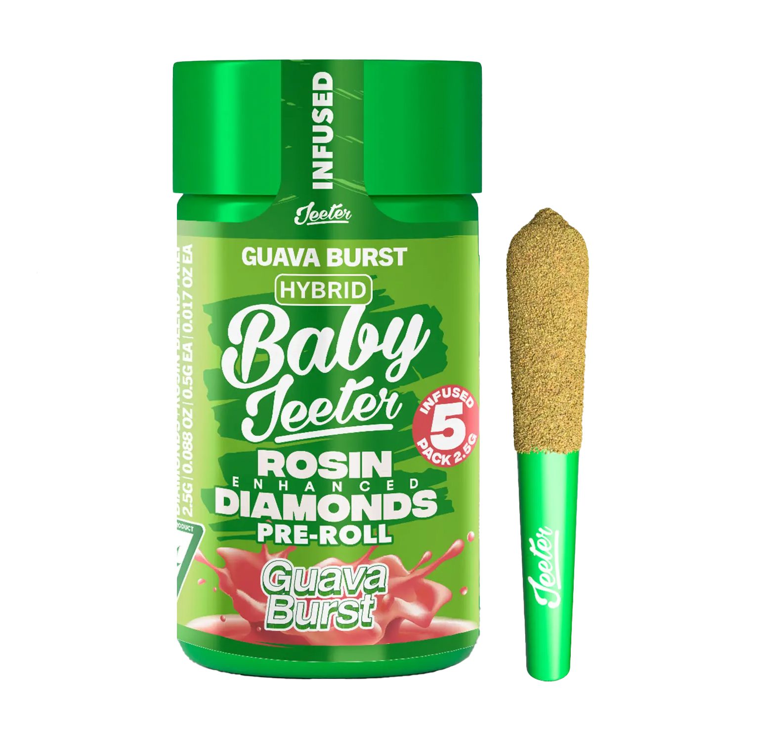 Baby Jeeter – Guava Burst Rosin Enhanced Diamond Pre-Roll - TheDeliveryCo